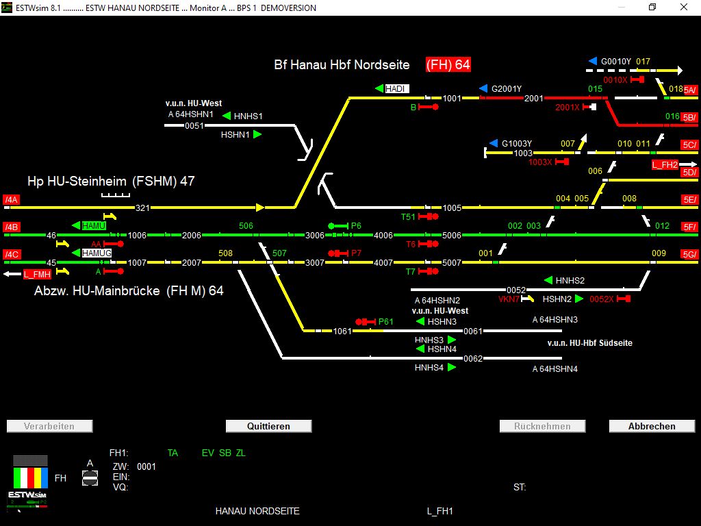 ESTWsim - Version 8.1 Hanau-Nord