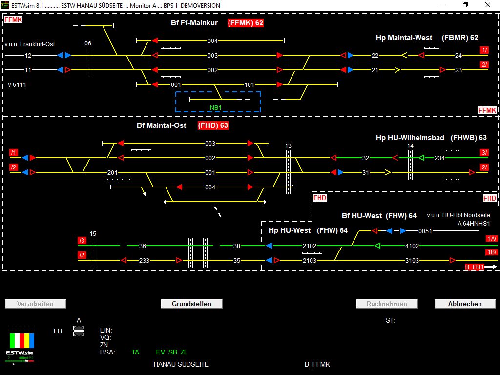 ESTWsim - Version 8.1 Hanau-Süd