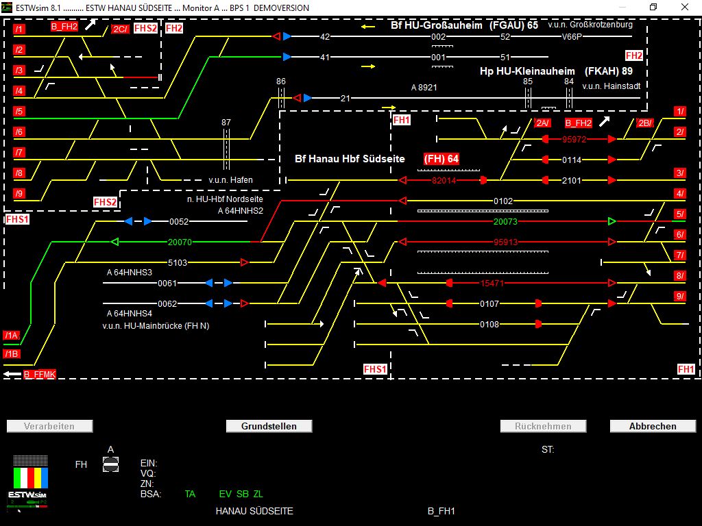 ESTWsim - Version 8.1 Hanau-Süd