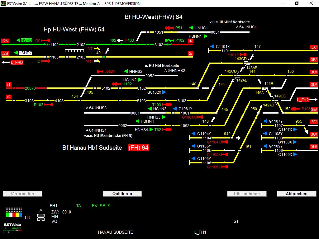 ESTWsim - Version 8.1 Hanau-Süd