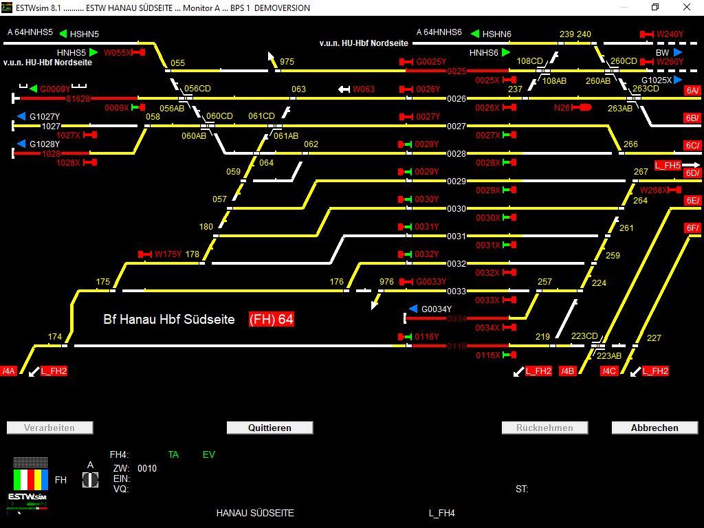 ESTWsim - Version 8.1 Hanau-Süd