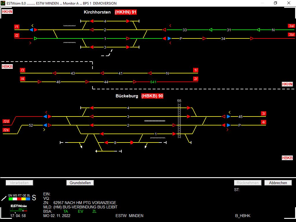 ESTWsim - Version 8.0 Minden