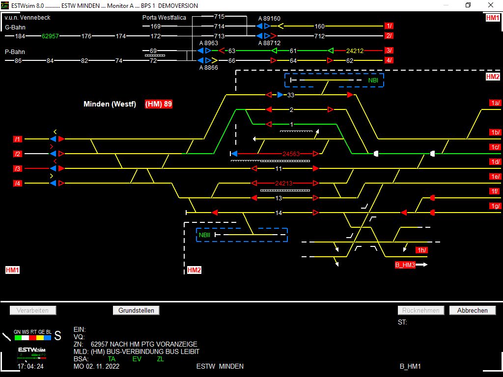 ESTWsim - Version 8.0 Minden