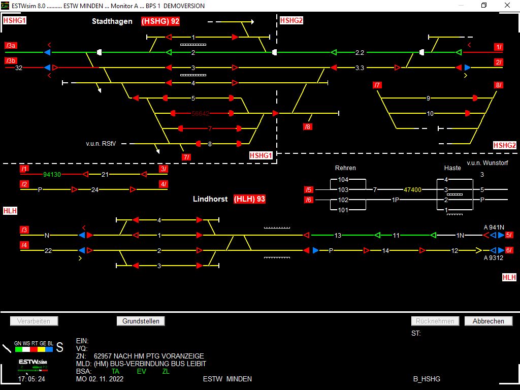 ESTWsim - Version 8.0 Minden