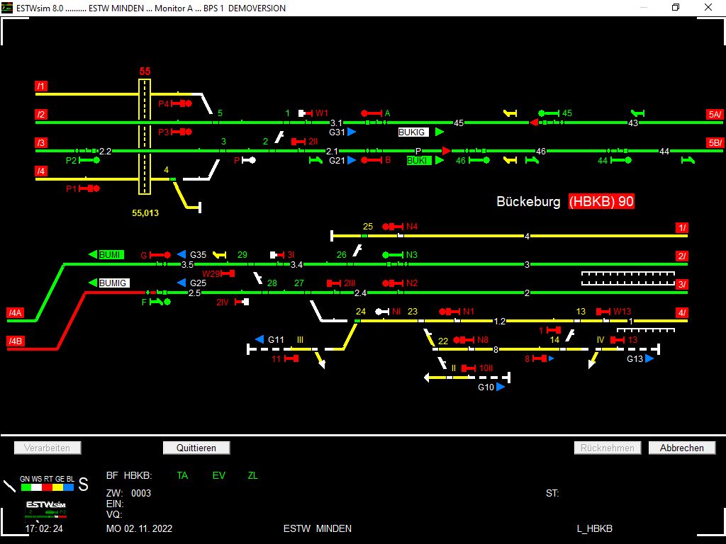 ESTWsim - Version 8.0 Minden