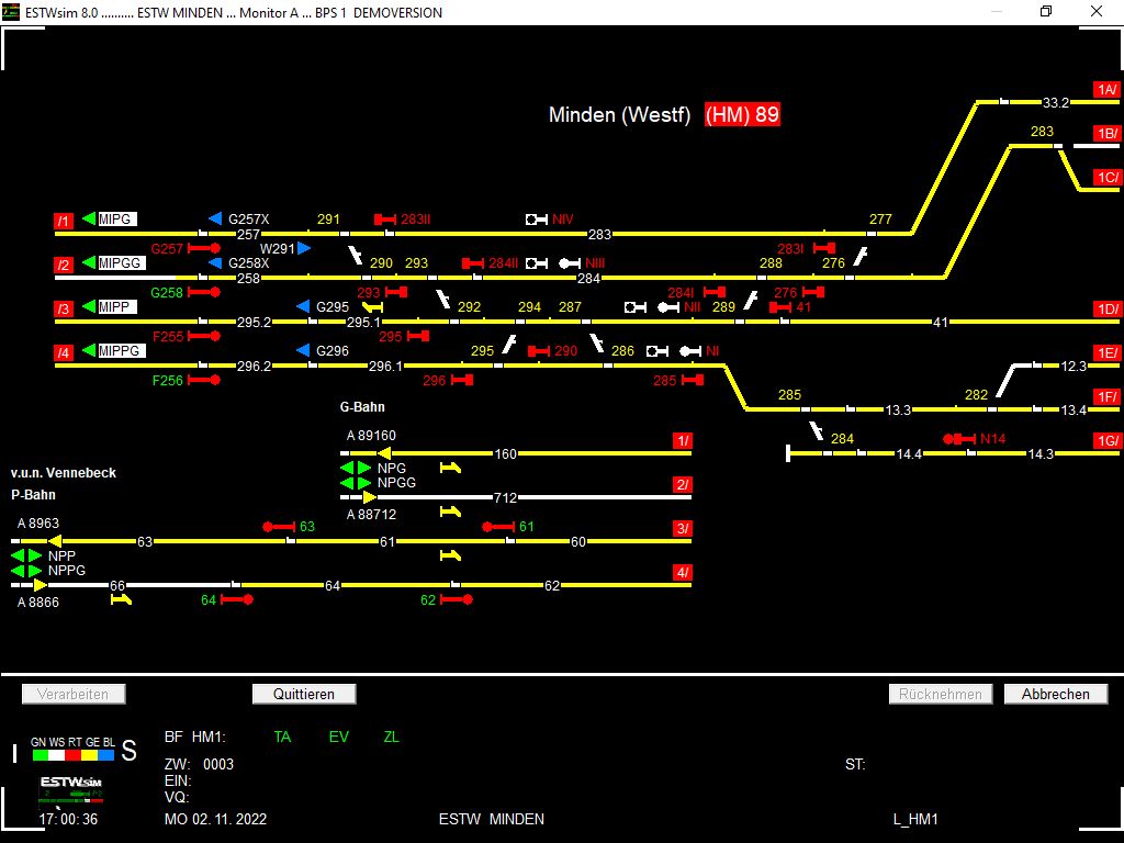 ESTWsim - Version 8.0 Minden