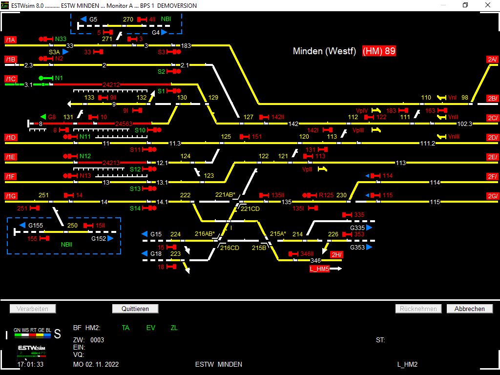 ESTWsim - Version 8.0 Minden