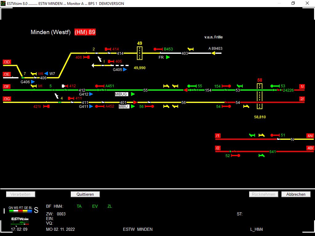 ESTWsim - Version 8.0 Minden
