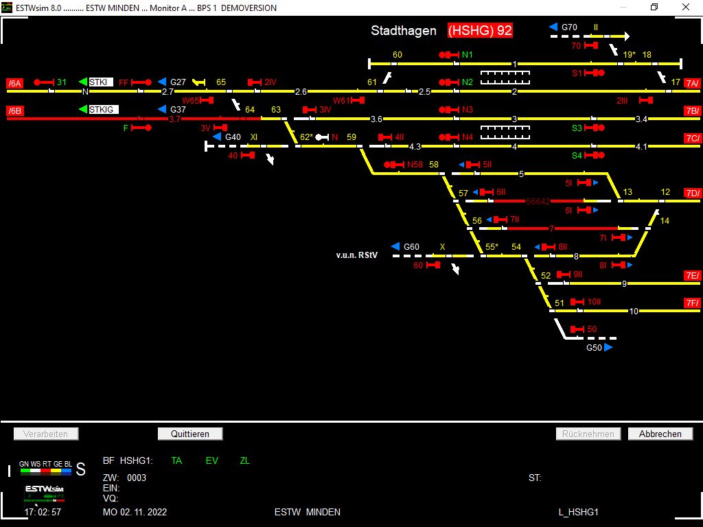 ESTWsim - Version 8.0 Minden