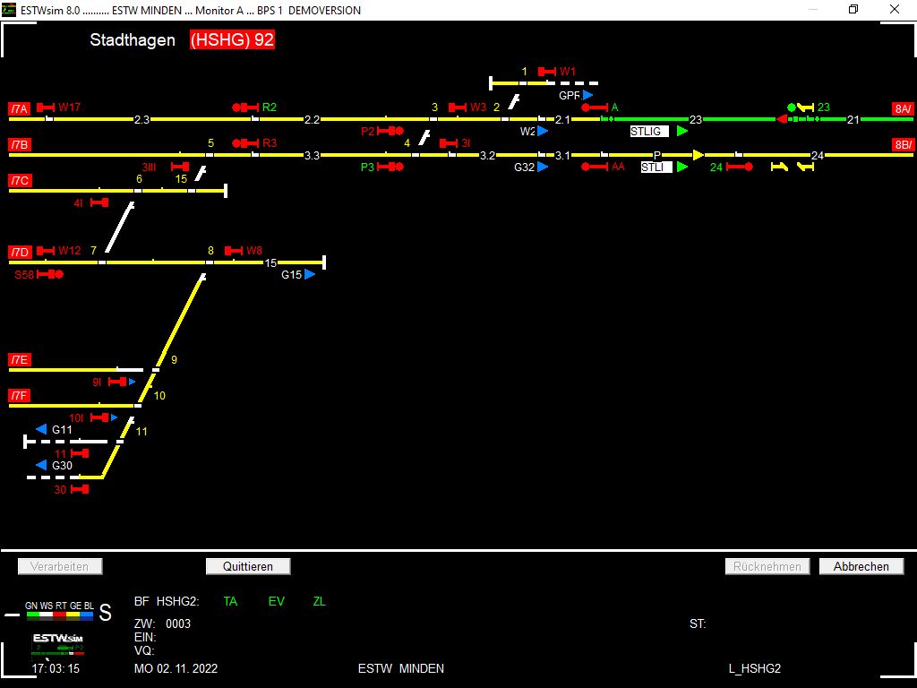 ESTWsim - Version 8.0 Minden